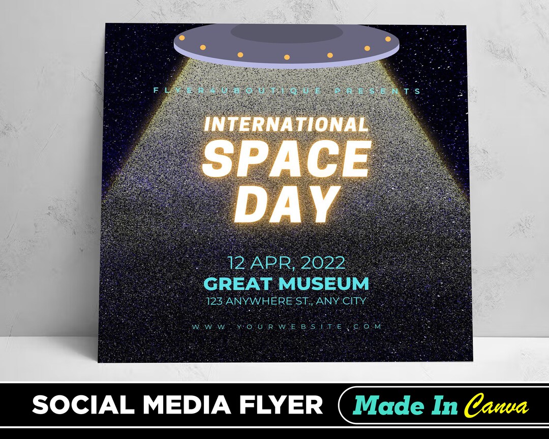 Space Flyer DIY Canva Space Flyer Template 2022 Editable - Etsy