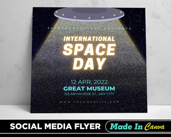 Space Flyer DIY Canva Space Flyer Template 2022 Editable - Etsy