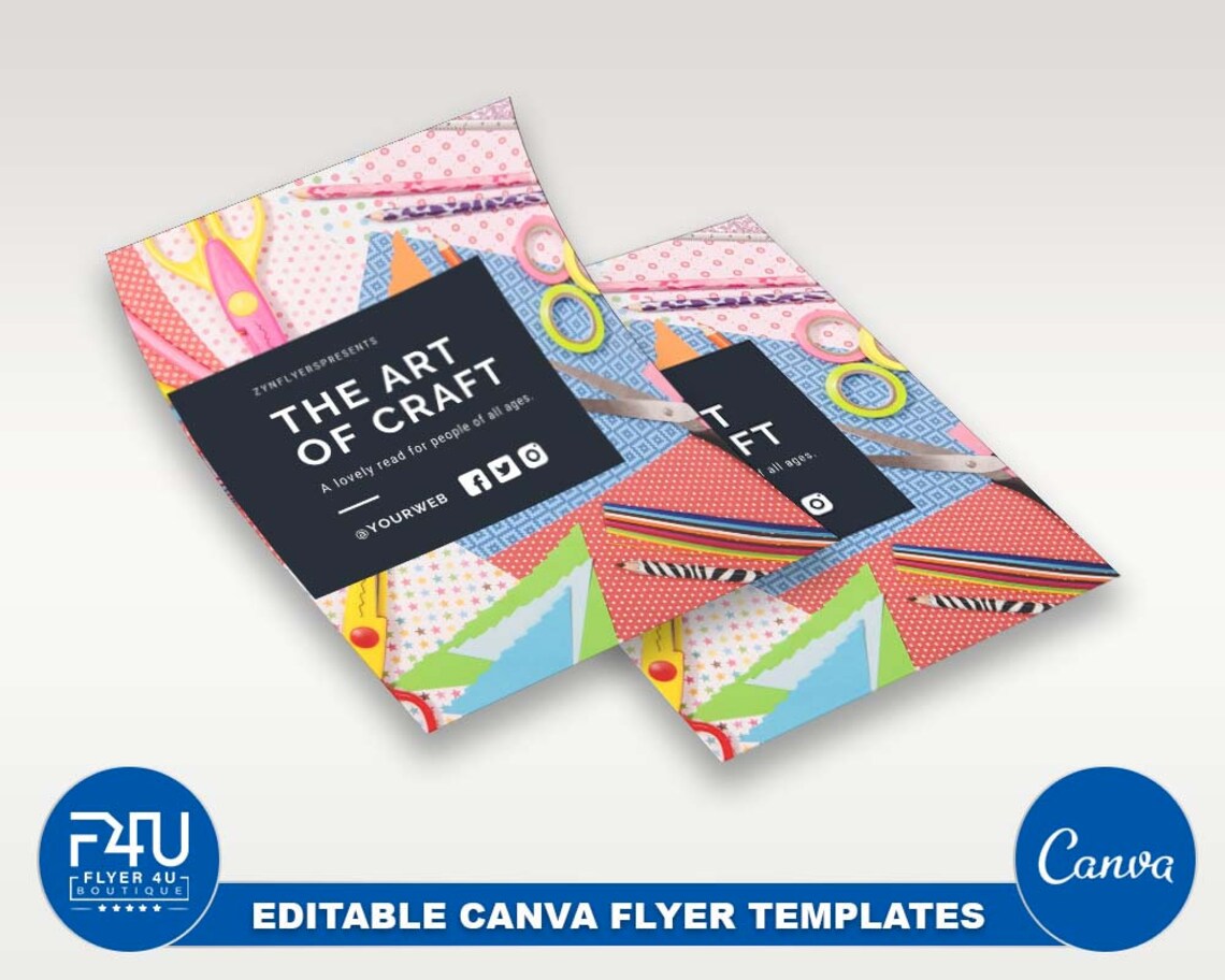 Craft Class Flyer DIY Canva Craft Class Flyer Template 2022 - Etsy