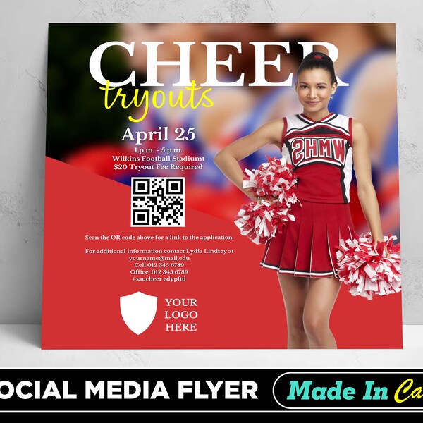 Cheerleading Tryout Flyer - Etsy