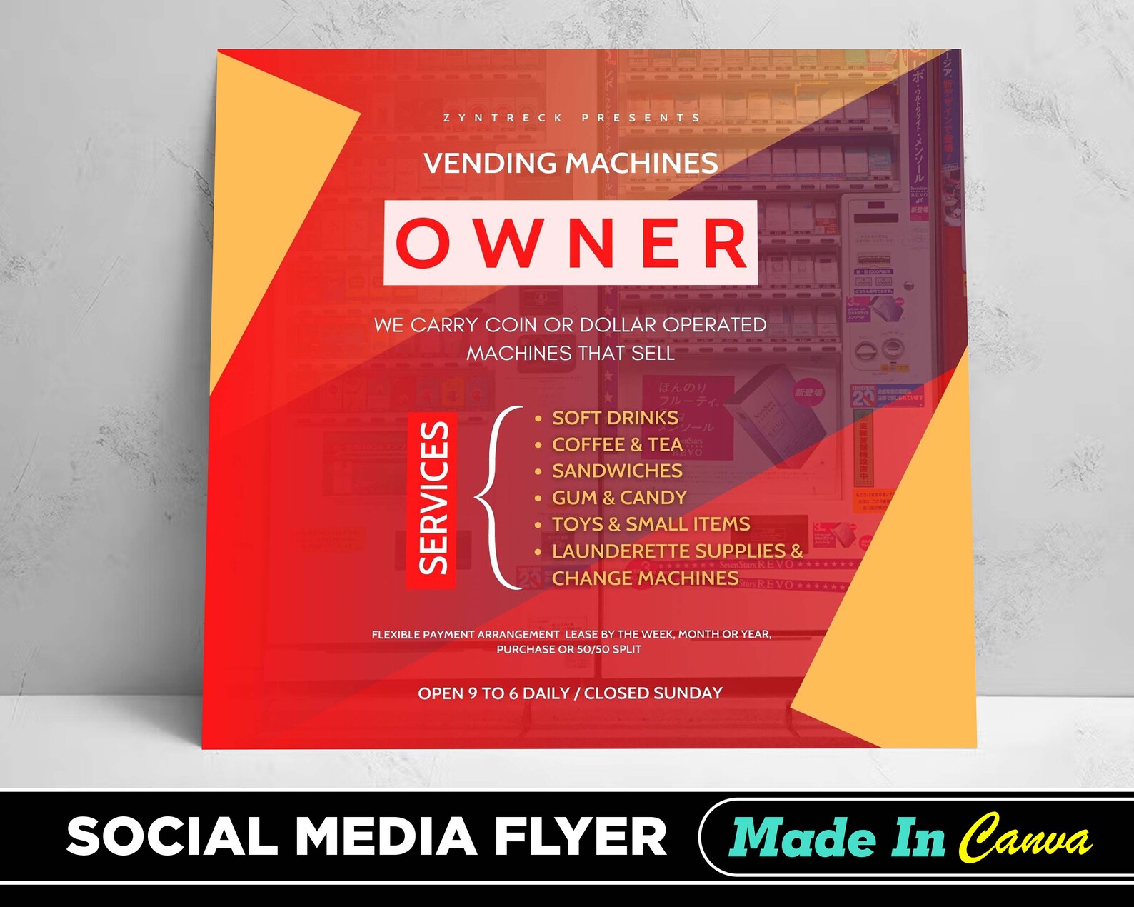 Vending Machine Flyer, DIY Canva Vending Machine Flyer Template ...