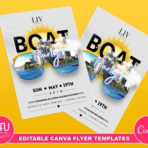 Boat Tour Flyer, DIY Canva Boat Tour Flyer Template 2022, Editable ...