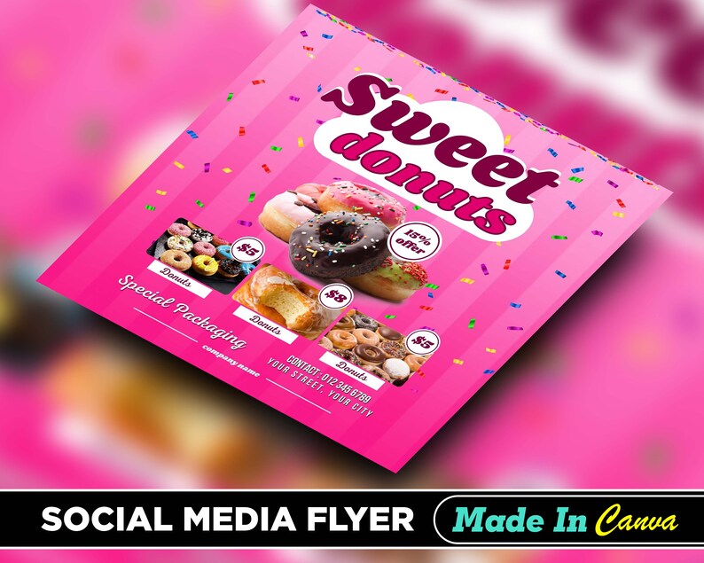 Sweet Shop Flyer, DIY Canva Sweet Shop Flyer Template 2022, Editable ...
