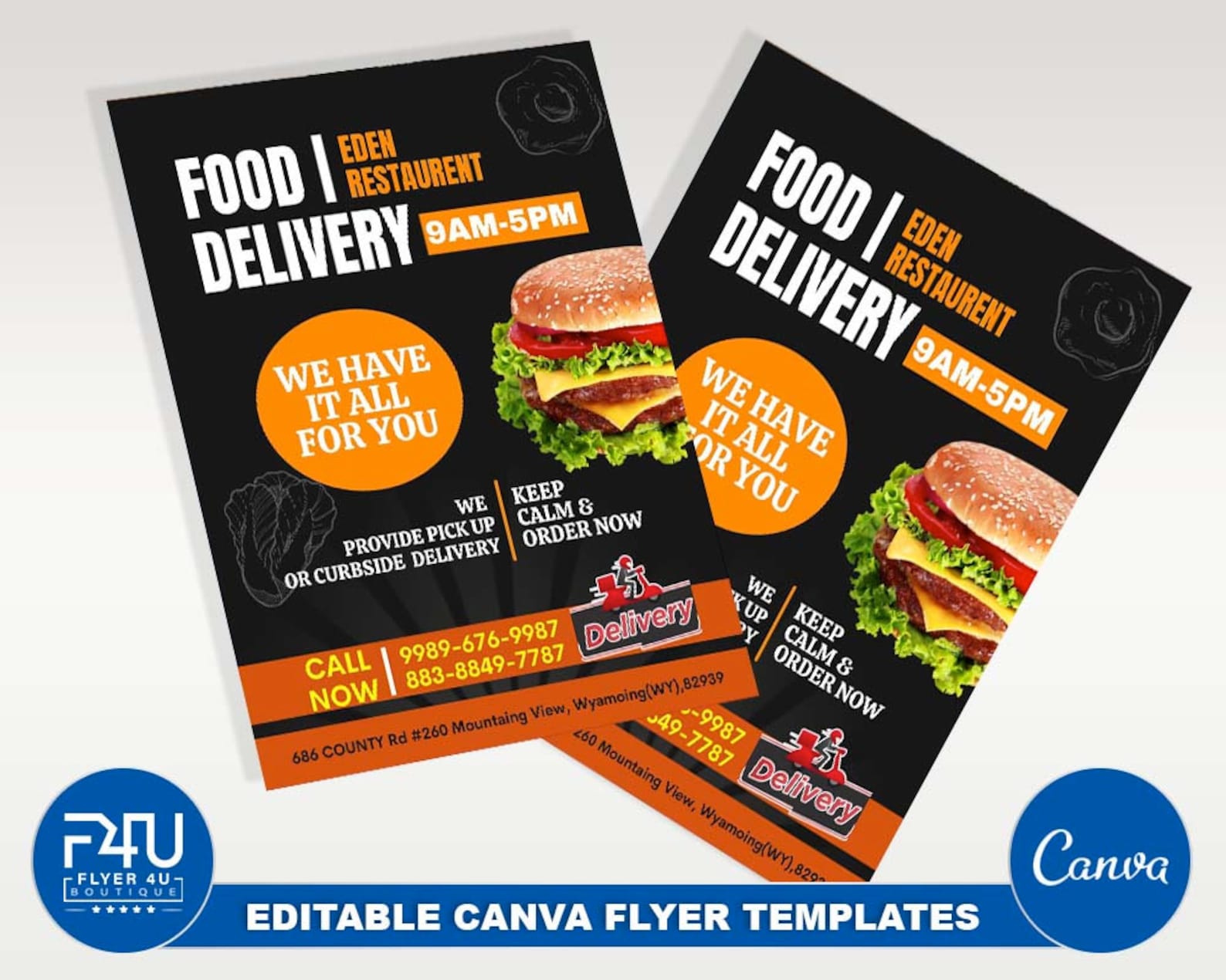 Delivery Service Flyer DIY Canva Delivery Business Flyer | Etsy