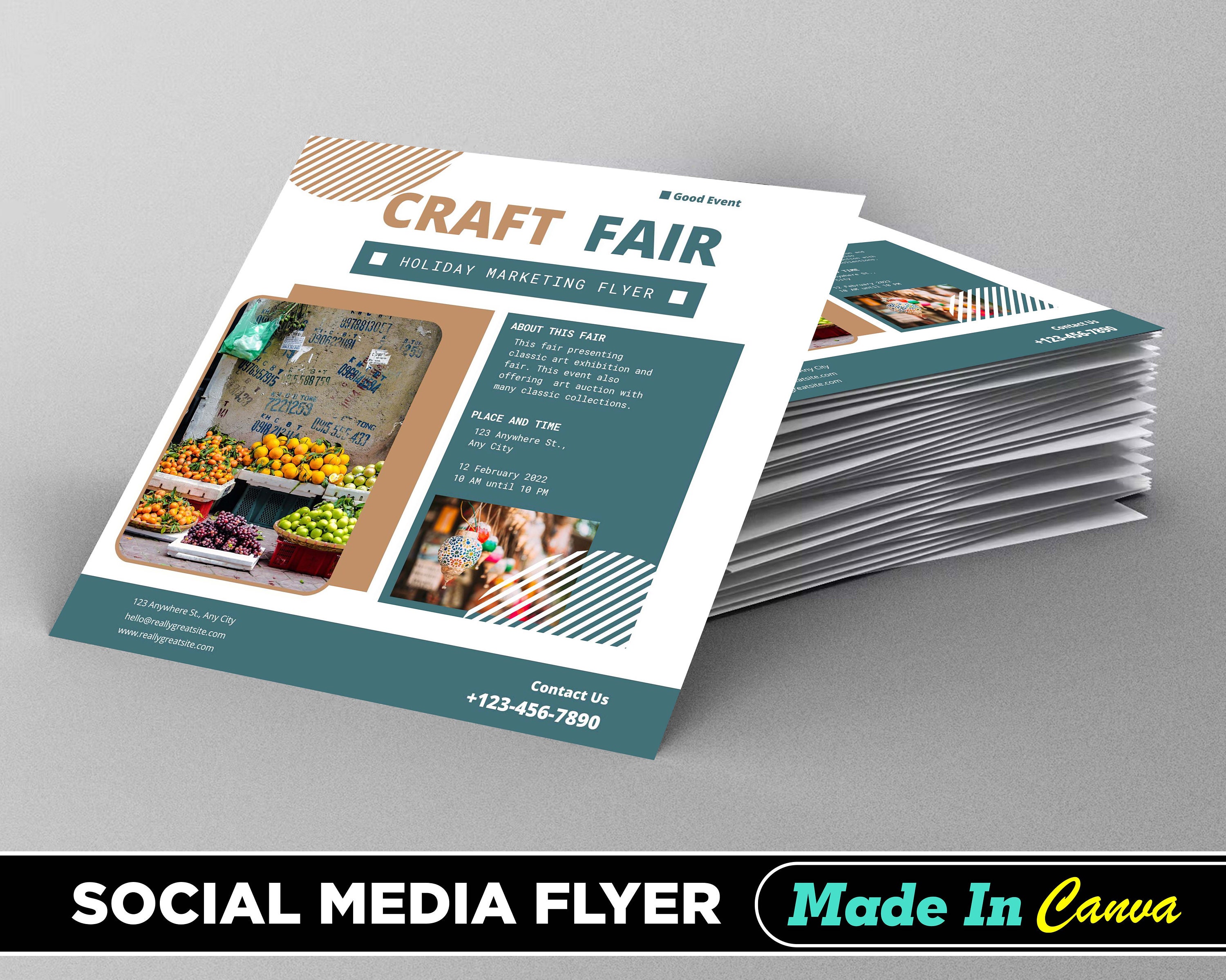 Craft Fair Holiday Marketing Flyer DIY Canva Craft Fair - Etsy