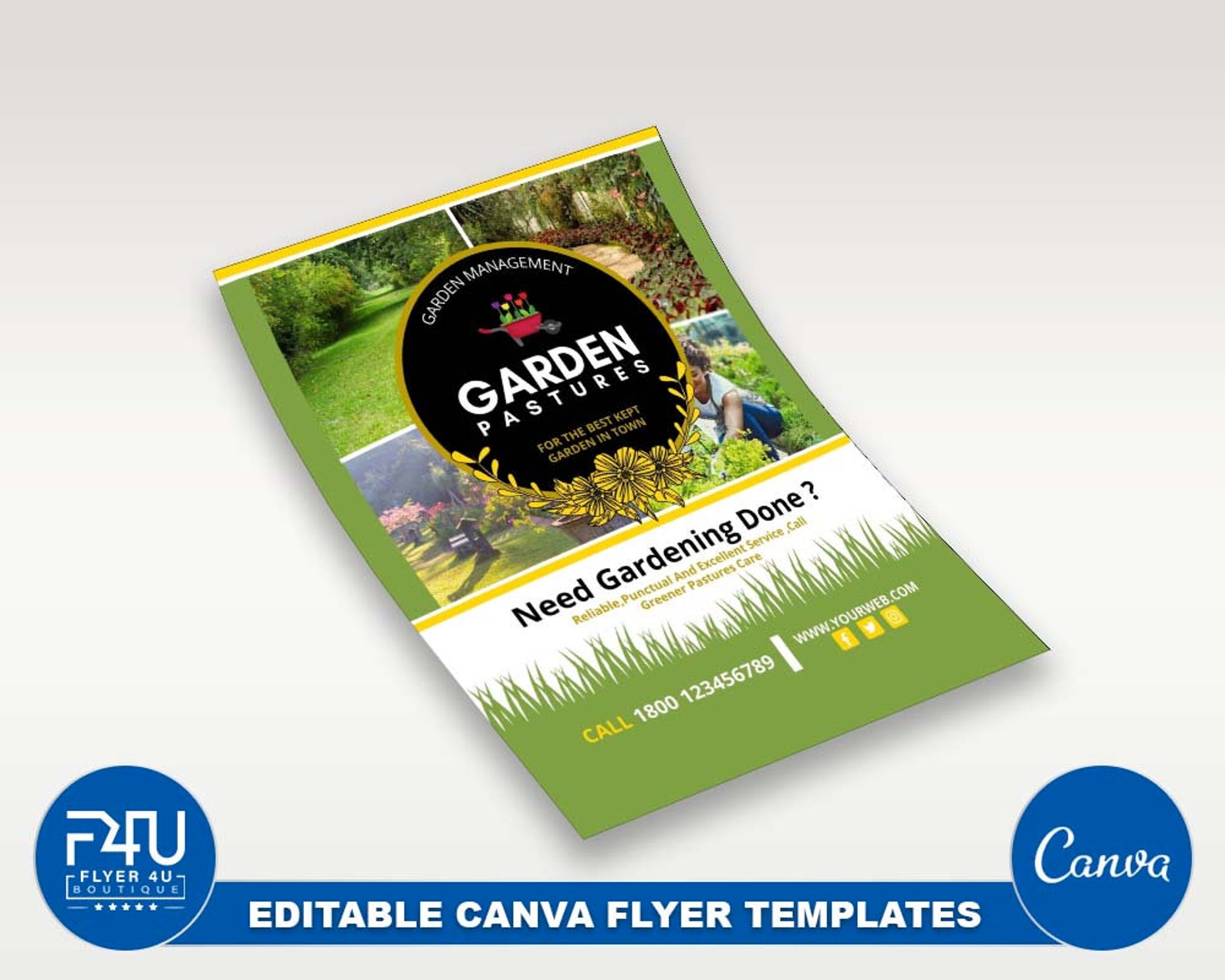 Garden Flyer DIY Canva Garden Flyer Template 2022 Editable - Etsy