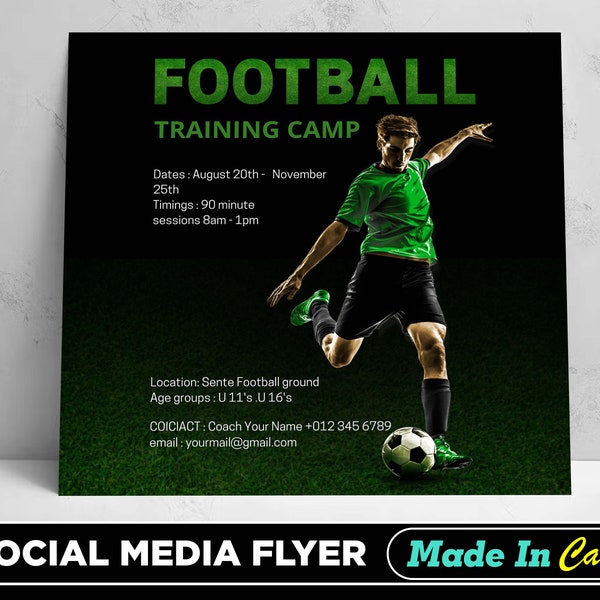 Football Training Flyer - Etsy