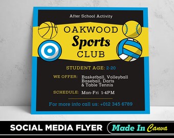 After School Club Flyer - Etsy