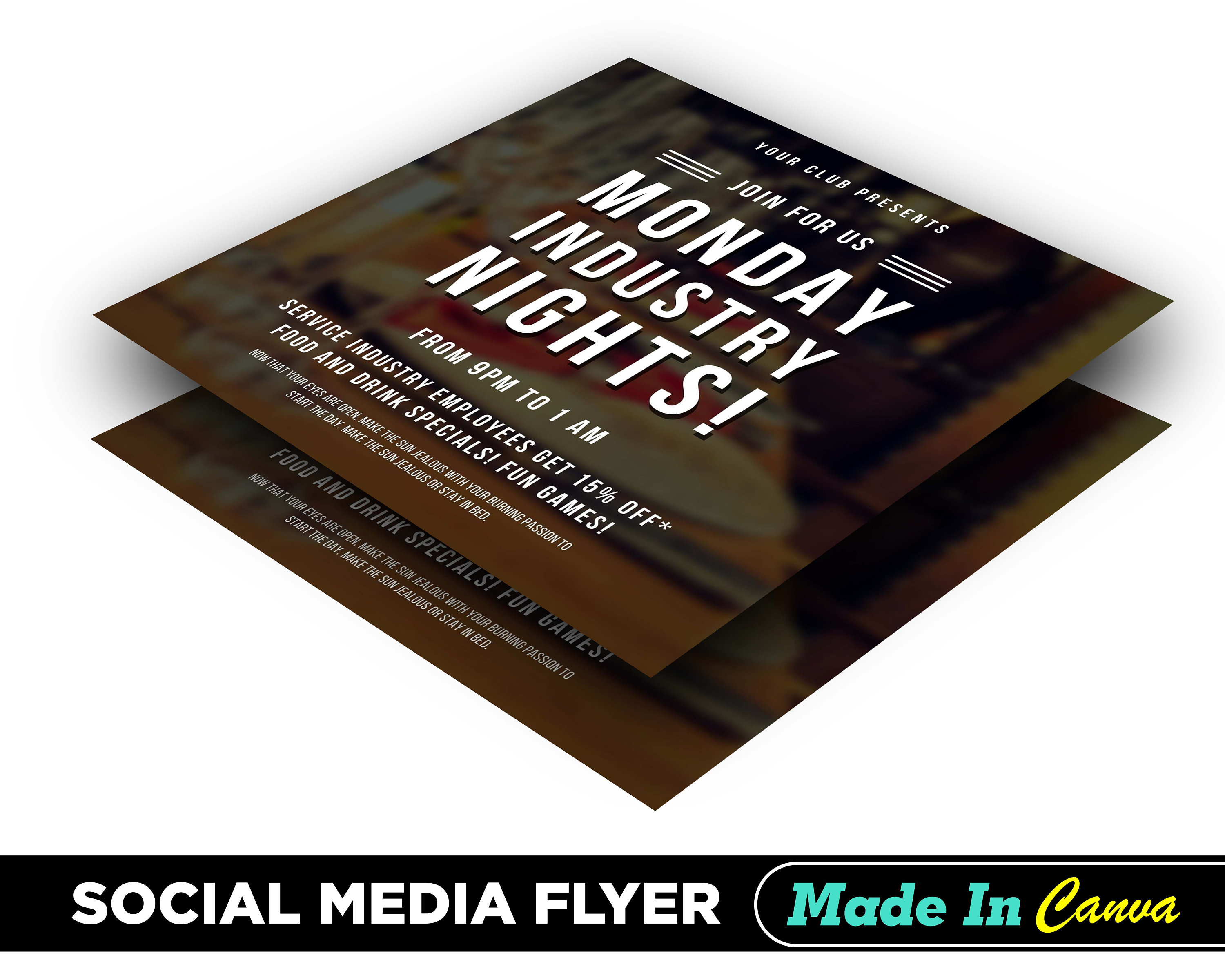 Industry Night Flyer, DIY Canva Industry Night Flyer Template 2022 ...