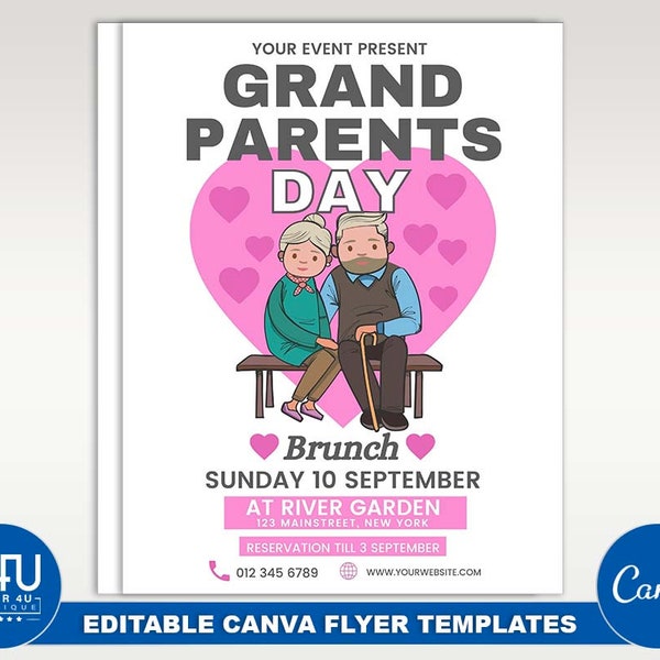 Grandparents Day Handprint Template - Etsy