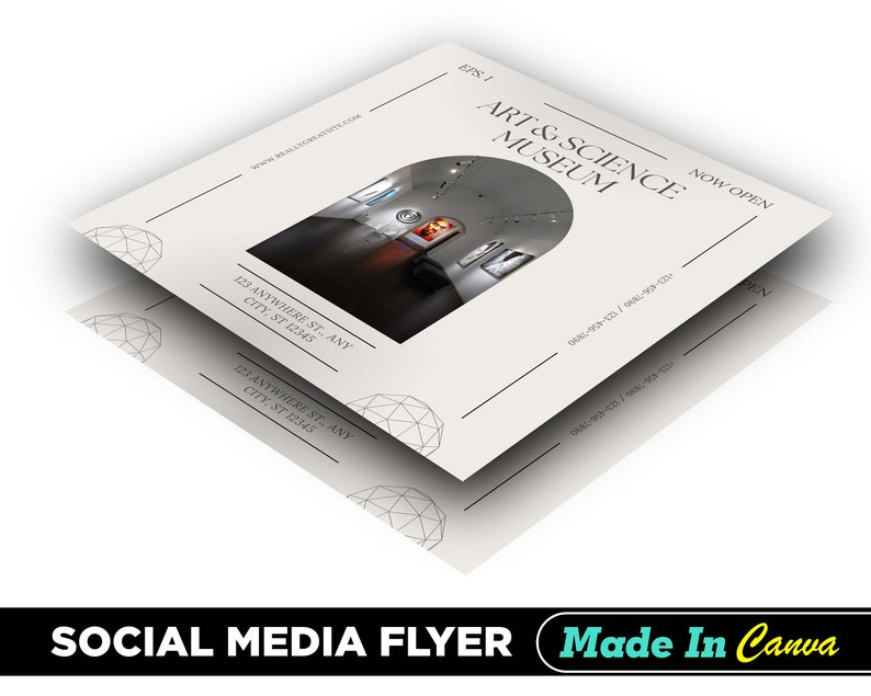Art and Science Museum Flyer, DIY Canva Art & Science Museum Flyer ...