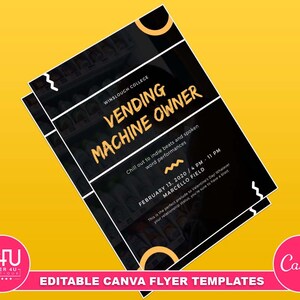 Vending Machine Flyer, DIY Canva Vending Machine Template 2022 ...