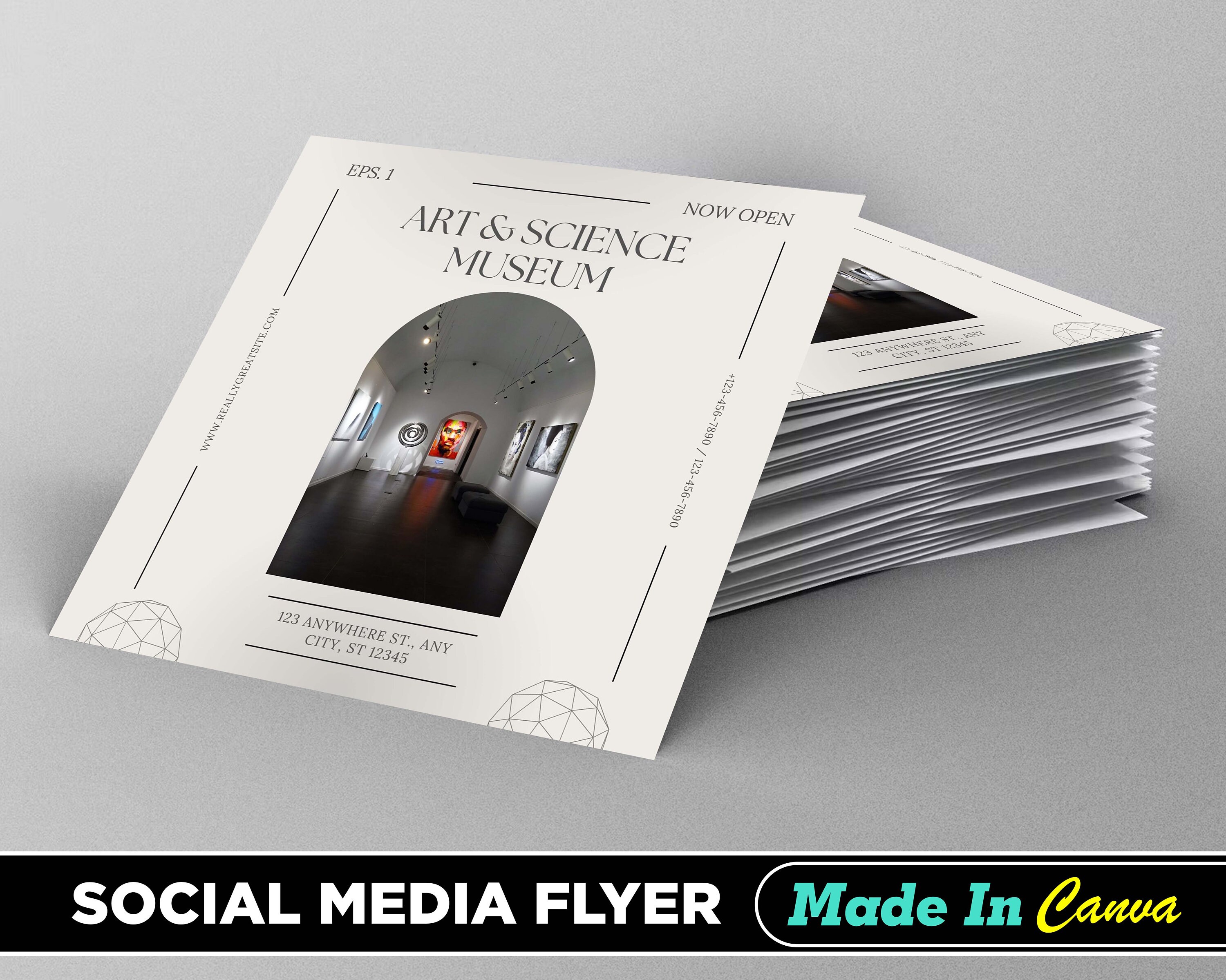 Art and Science Museum Flyer, DIY Canva Art & Science Museum Flyer ...