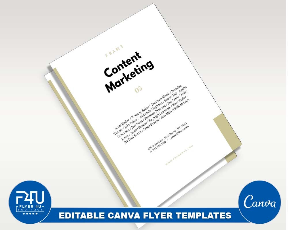 Content Marketing Flyer DIY Canva Content Marketing Template - Etsy
