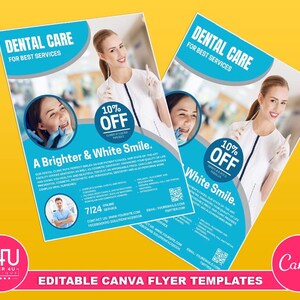 Dental Flyers, DIY Canva Dental Flyers, Editable Canva US Letter Size ...