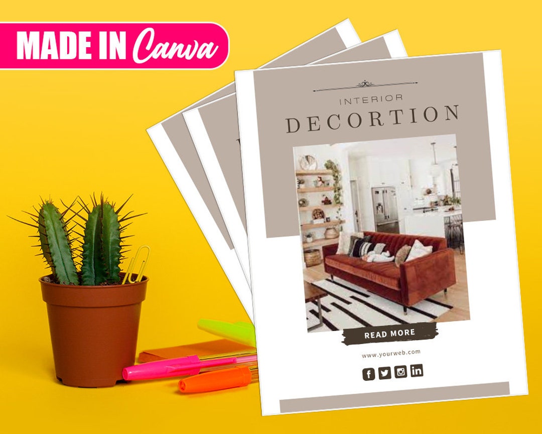 Interior Decorating, DIY Canva Interior Decorating Flyer Template 2022 ...