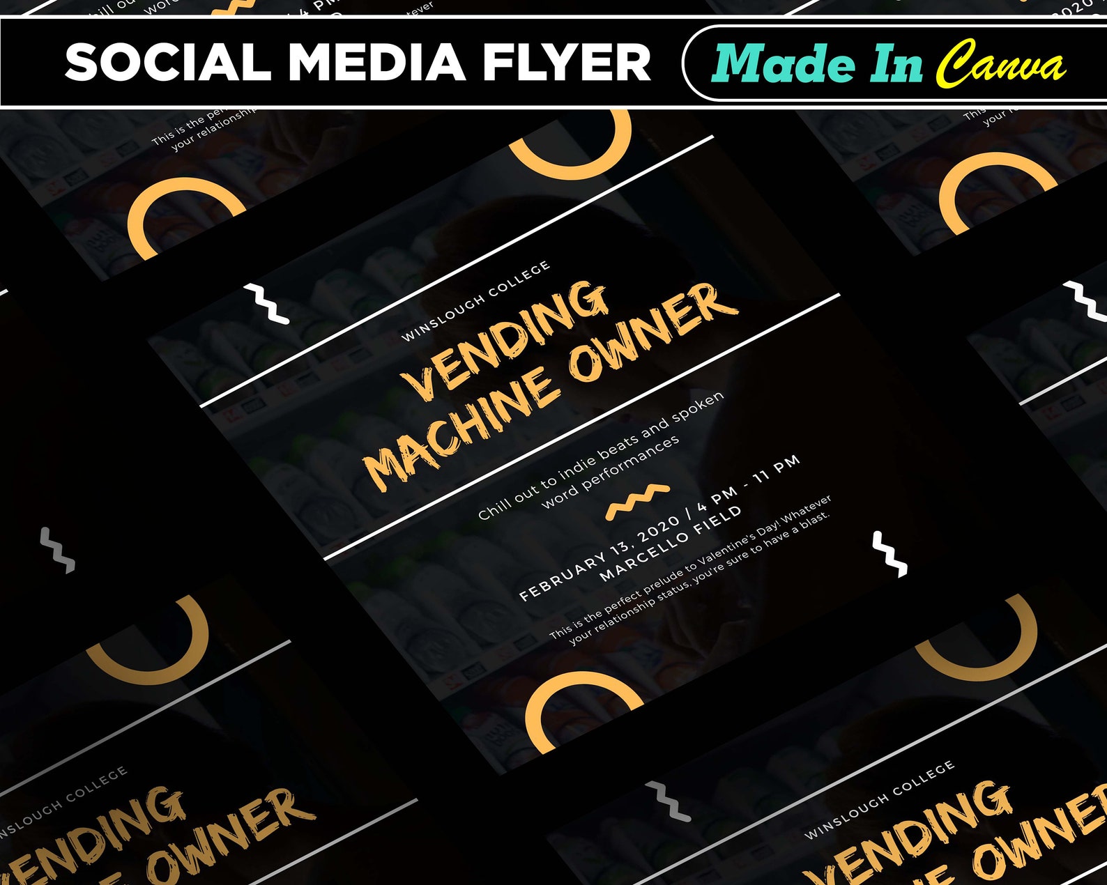Vending Machine Flyer, DIY Canva Vending Machine Flyer Template ...
