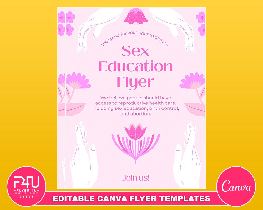 Sex Education Flyer Diy Canva Sex Education Flyer Editable Canva Us