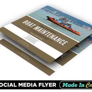 Boat Maintenance Flyer, DIY Canva Boat Maintenance Flyer Template 2022 ...