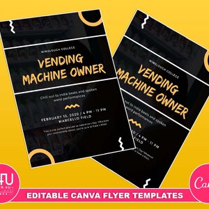 Vending Machine Flyer, DIY Canva Vending Machine Template 2022 ...