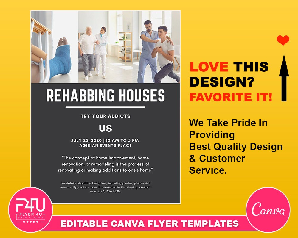 Rehabbing Houses Flyer DIY Canva Rehabbing Houses Flyer - Etsy