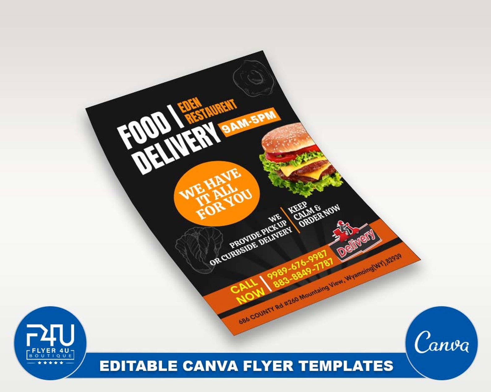 Delivery Service Flyer DIY Canva Delivery Business Flyer | Etsy