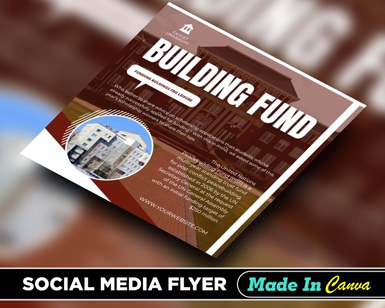 Building Fund Flyer, DIY Canva Building Fund Flyer Template 2022 ...