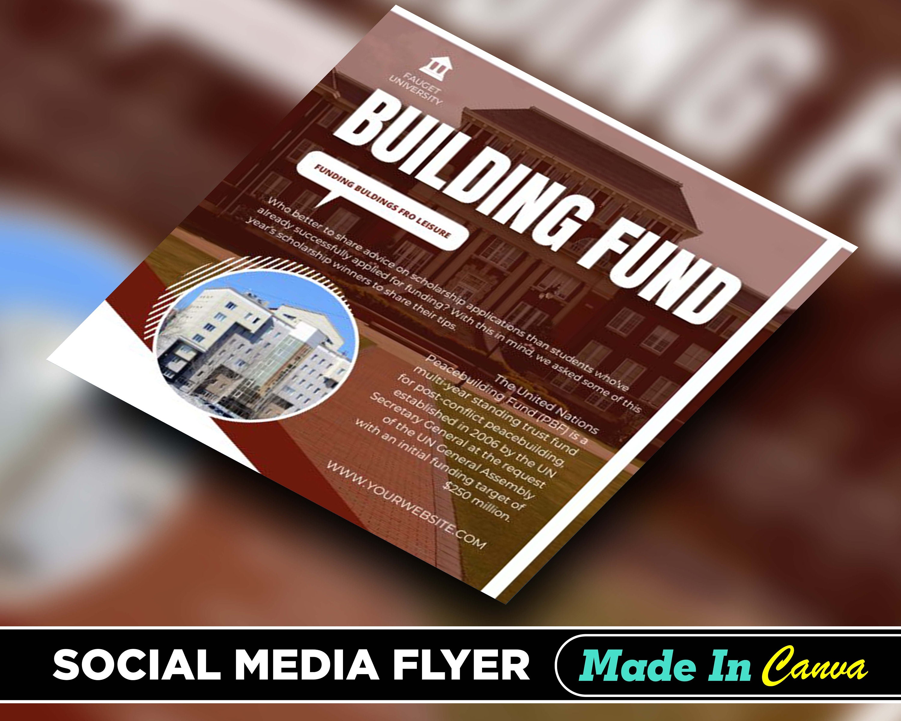 Building Fund Flyer, DIY Canva Building Fund Flyer Template 2022 ...