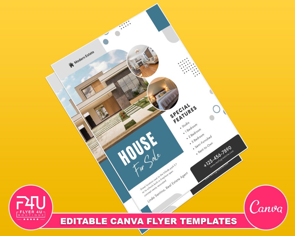 Real Estate Investor Flyer DIY Canva Real Estate Investor - Etsy