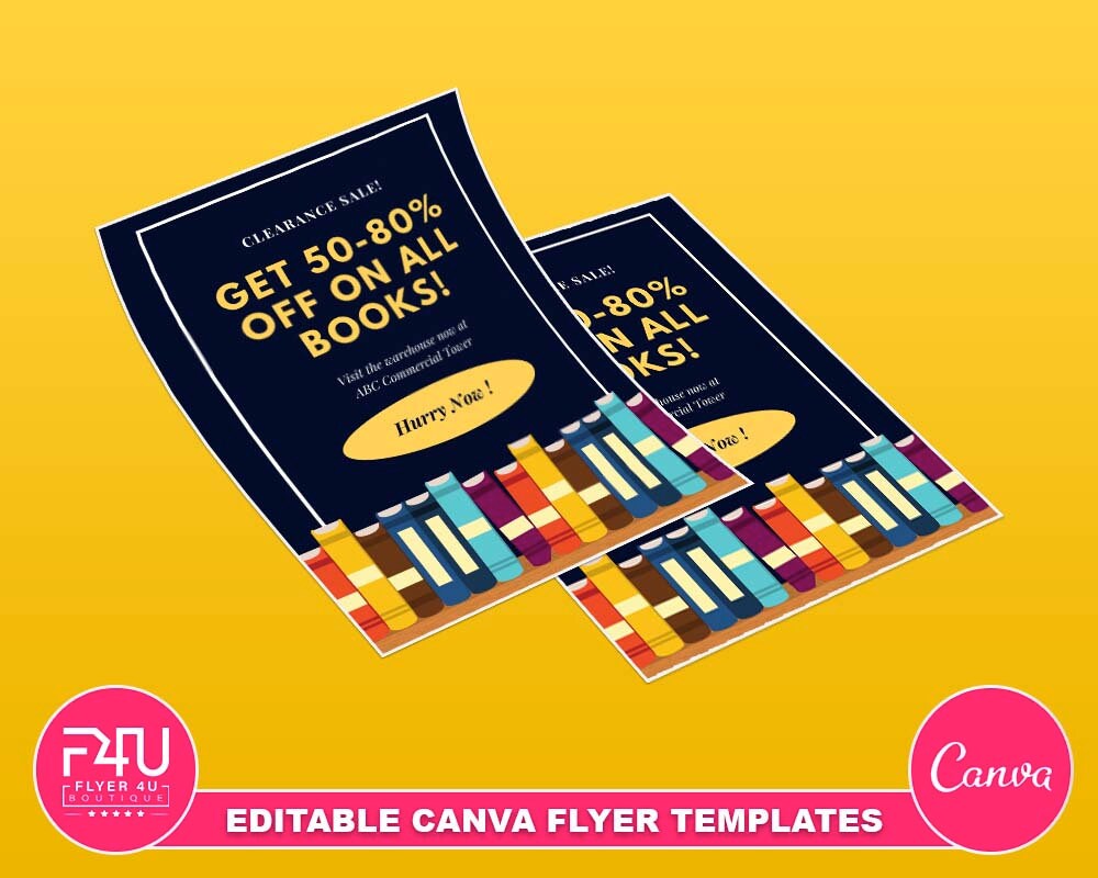 Book Promotion Flyer DIY Canva Book Promotion Flyer Template - Etsy