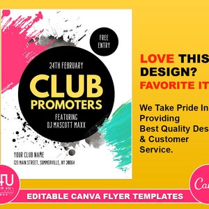 Club Promoters Flyer, DIY Canva Club Promoters Flyer Template 2022 ...