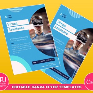 Virtual Assistant Flyer, DIY Canva Virtual Assistant Flyer Template ...
