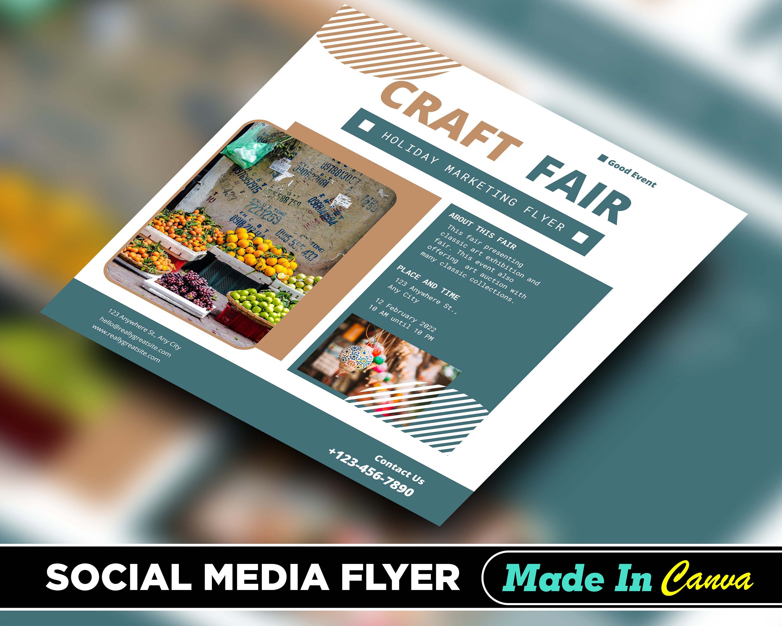 Craft Fair Holiday Marketing Flyer DIY Canva Craft Fair - Etsy