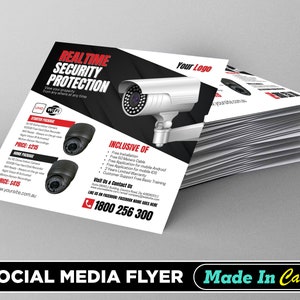 CCTV Camera Flyer, DIY CCTV Camera Shop Flyer Template, Editable Canva ...