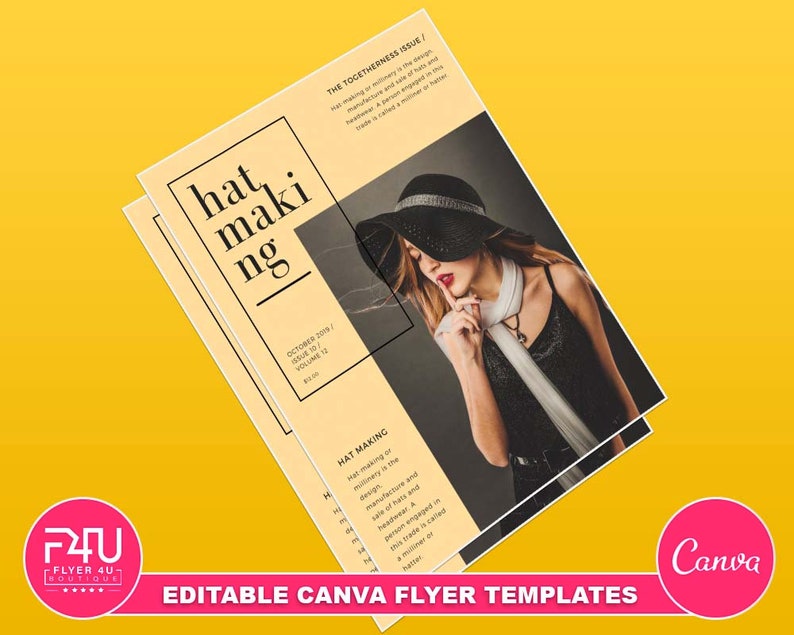 Hat Making Flyer, DIY Canva Hat Making Flyer Template 2022, Editable ...