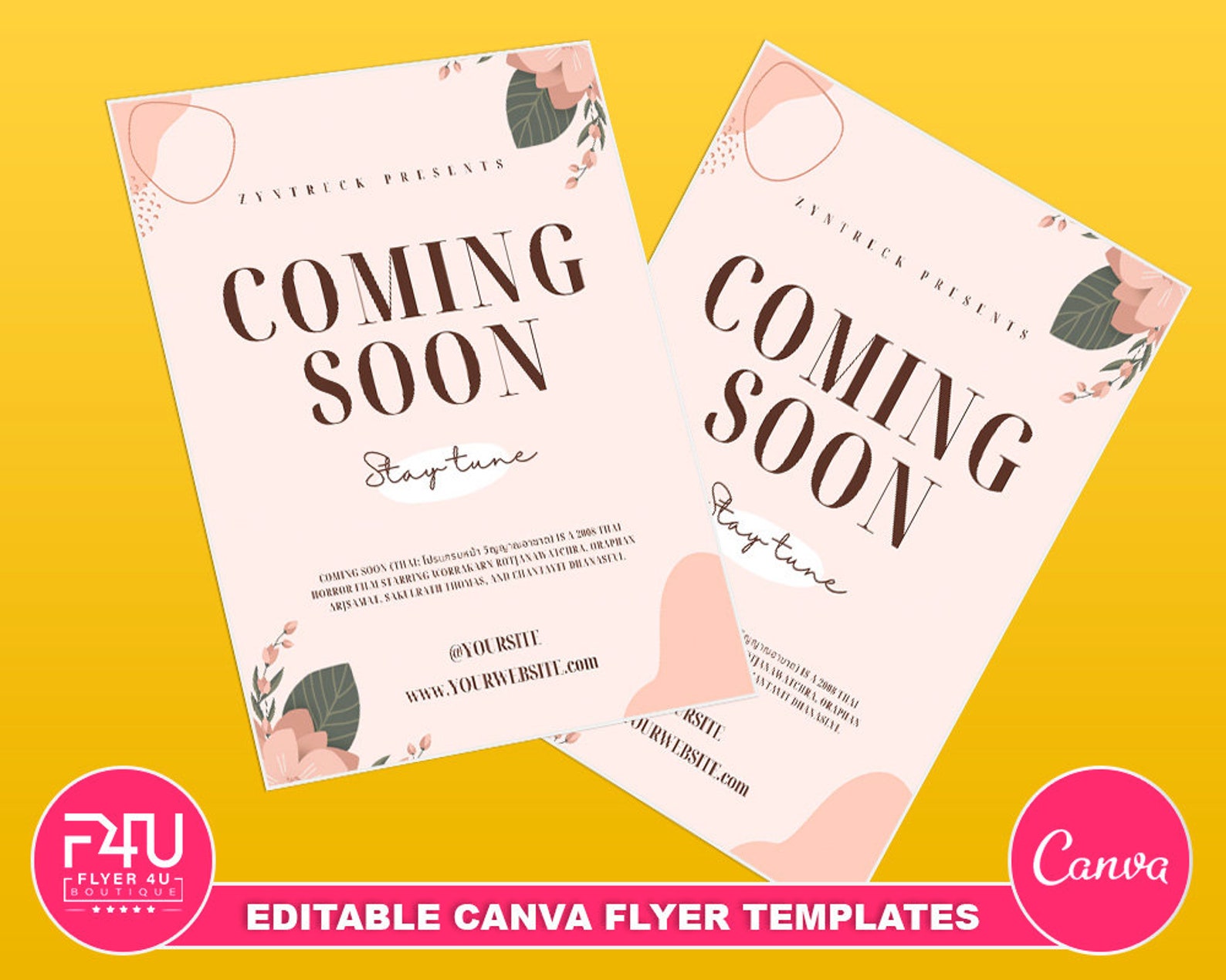 Coming Soon Flyer, DIY Canva Coming Soon Flyer Template, Editable Canva ...