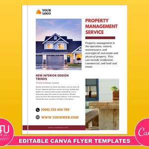 Property Management Service Flyer, DIY Canva Property Management ...