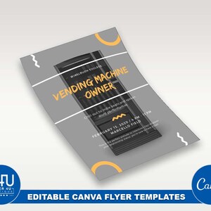 Vending Machine Flyer DIY Canva Vending Machine Template - Etsy