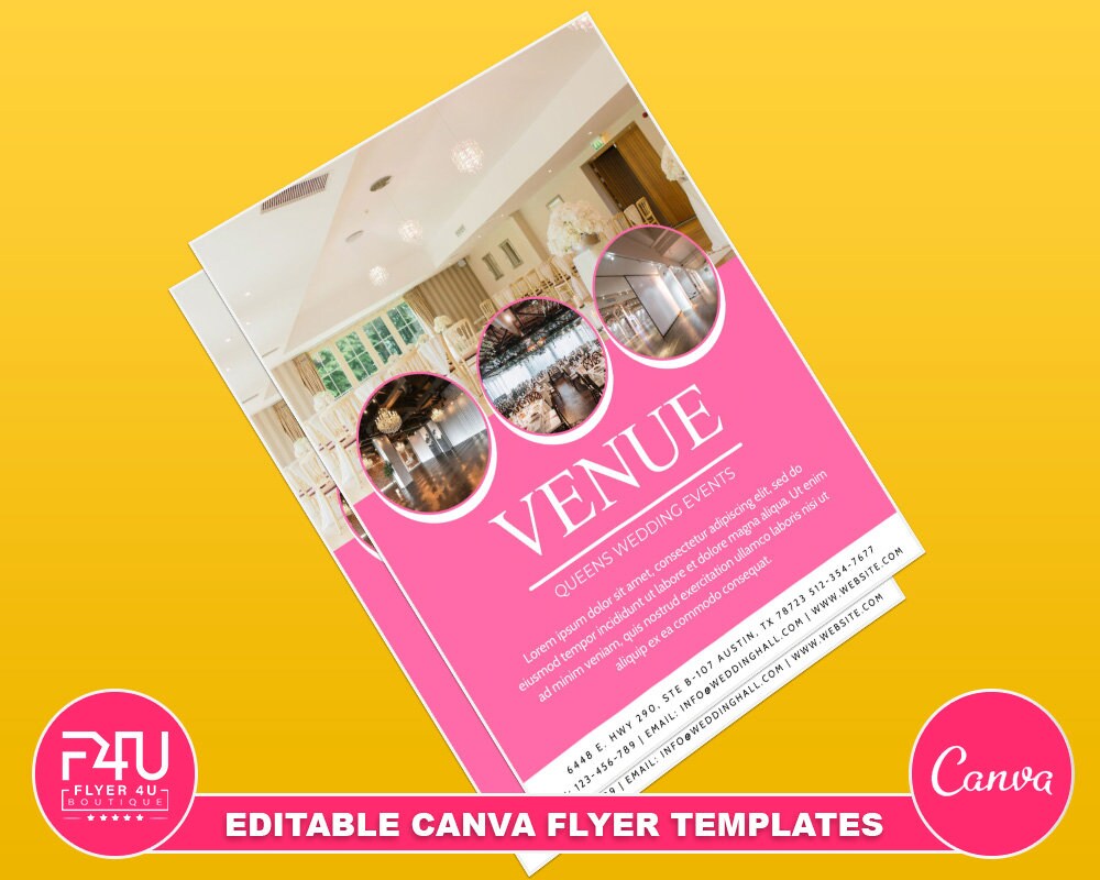 Venue Flyer DIY Canva Venue Flyer Template 2022 Editable - Etsy Venue Flyer DIY Canva Venue Flyer Template 2022 Editable - Etsy