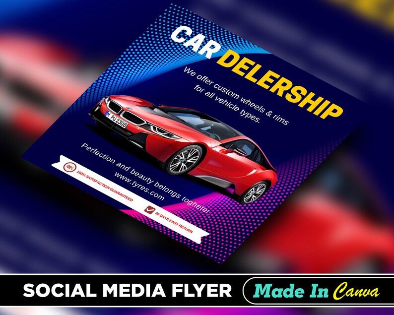 Car Dealership Flyer DIY Canva Car Dealership Flyer Template - Etsy