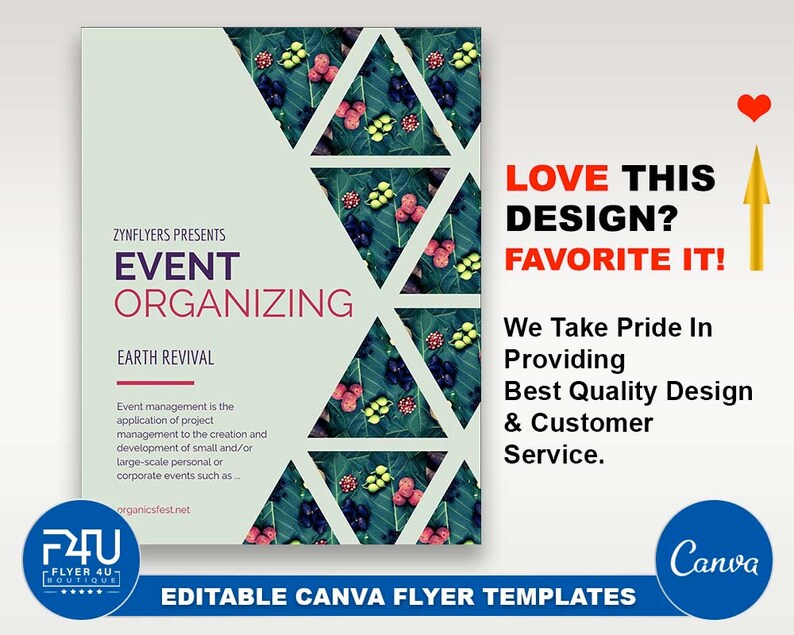 Event Organizing Flyer, DIY Canva Event Organizing Flyer Template 2022 ...