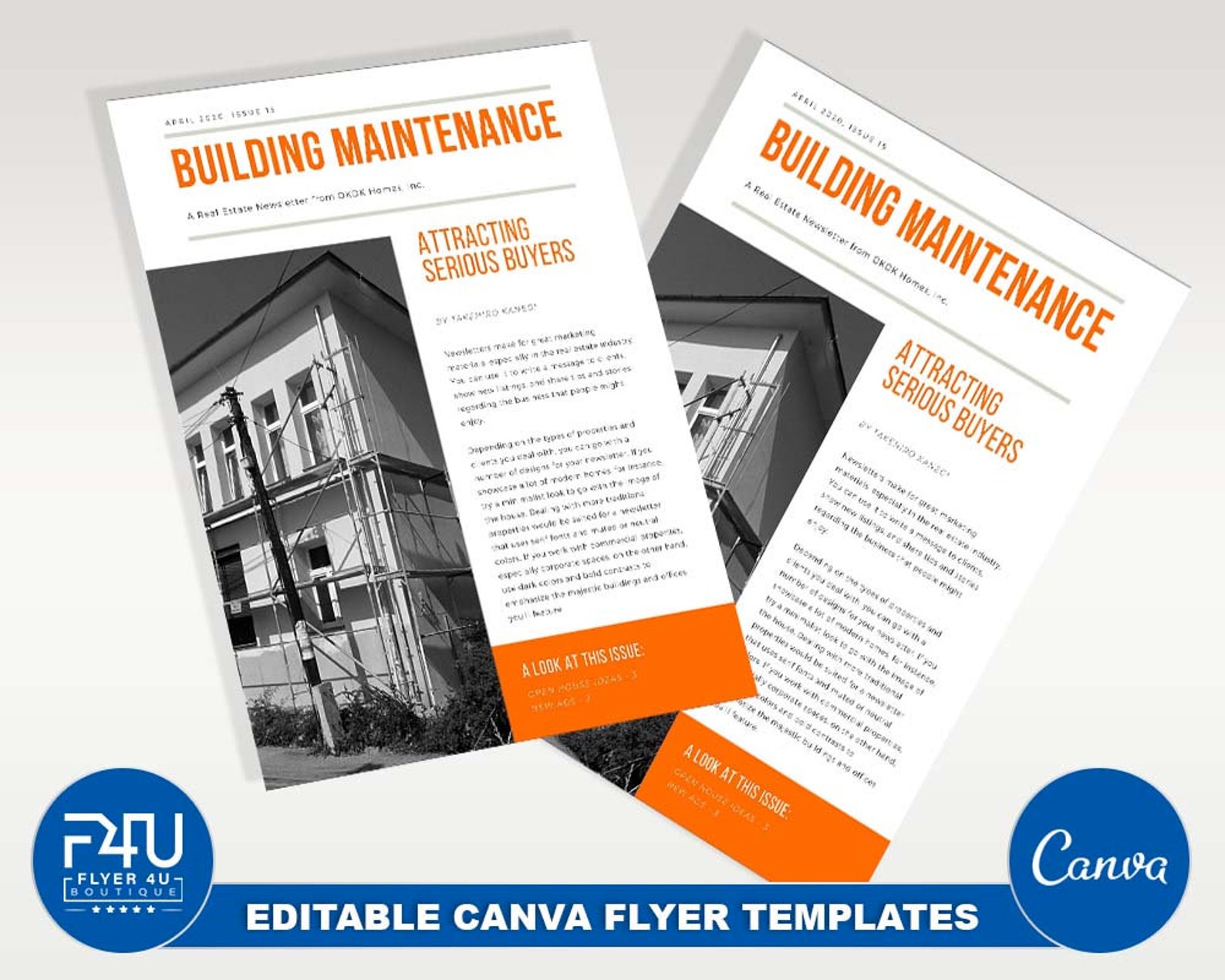 Building Maintenance Service Flyer, DIY Canva Building Maintenance ...