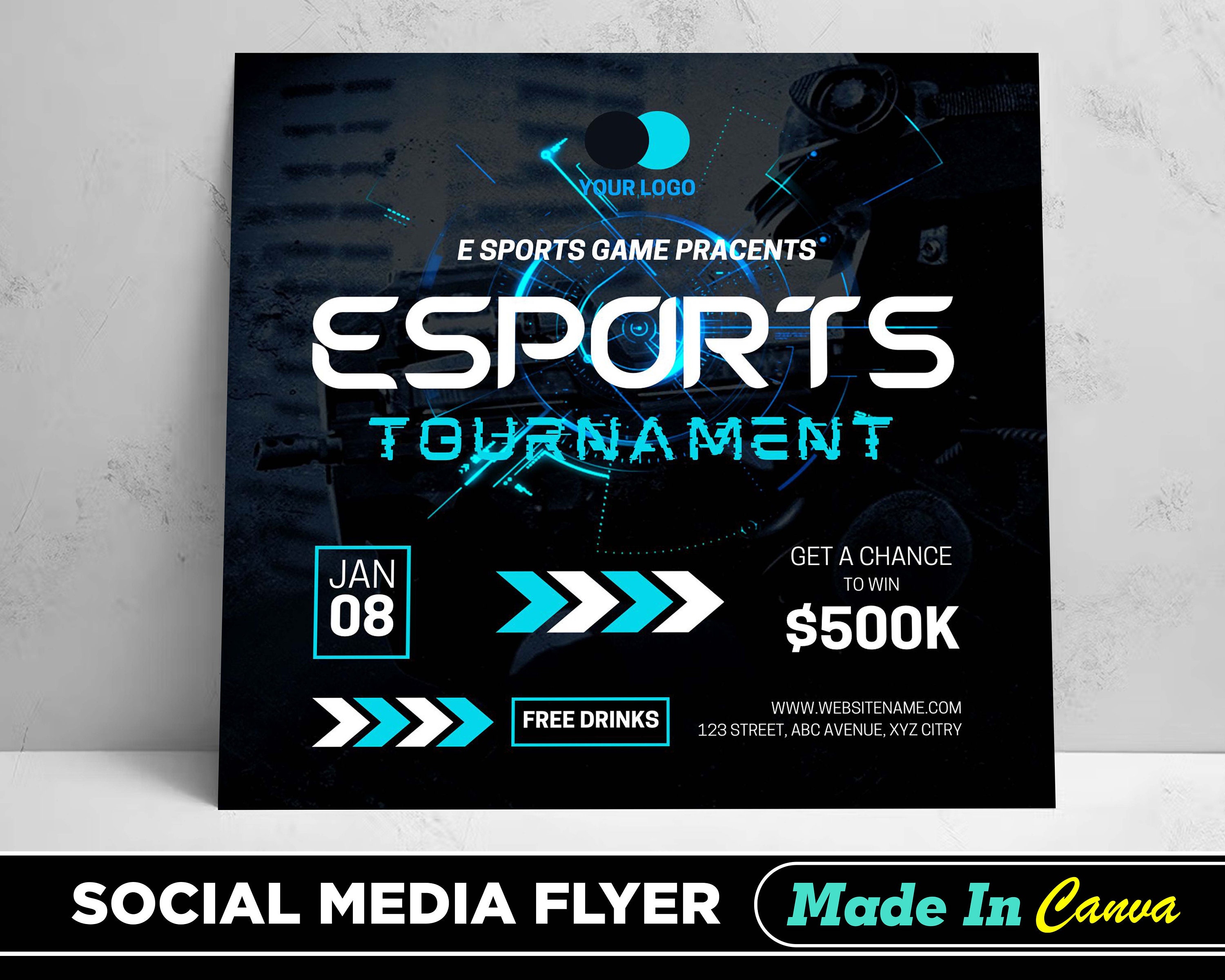 E Sport Tournament Flyer DIY Canva E Sport Tournament Flyer - Etsy