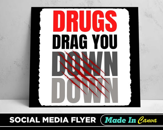 Anti Drug Flyer DIY Canva Anti Drug Flyer Template 2022 - Etsy