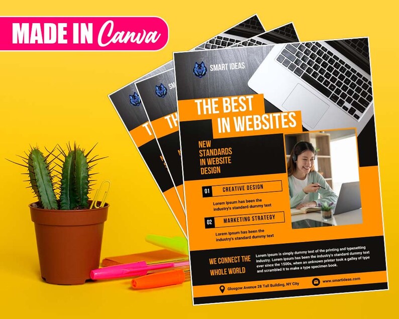 Website Developer Flyer DIY Canva Website Developer Flyer - Etsy