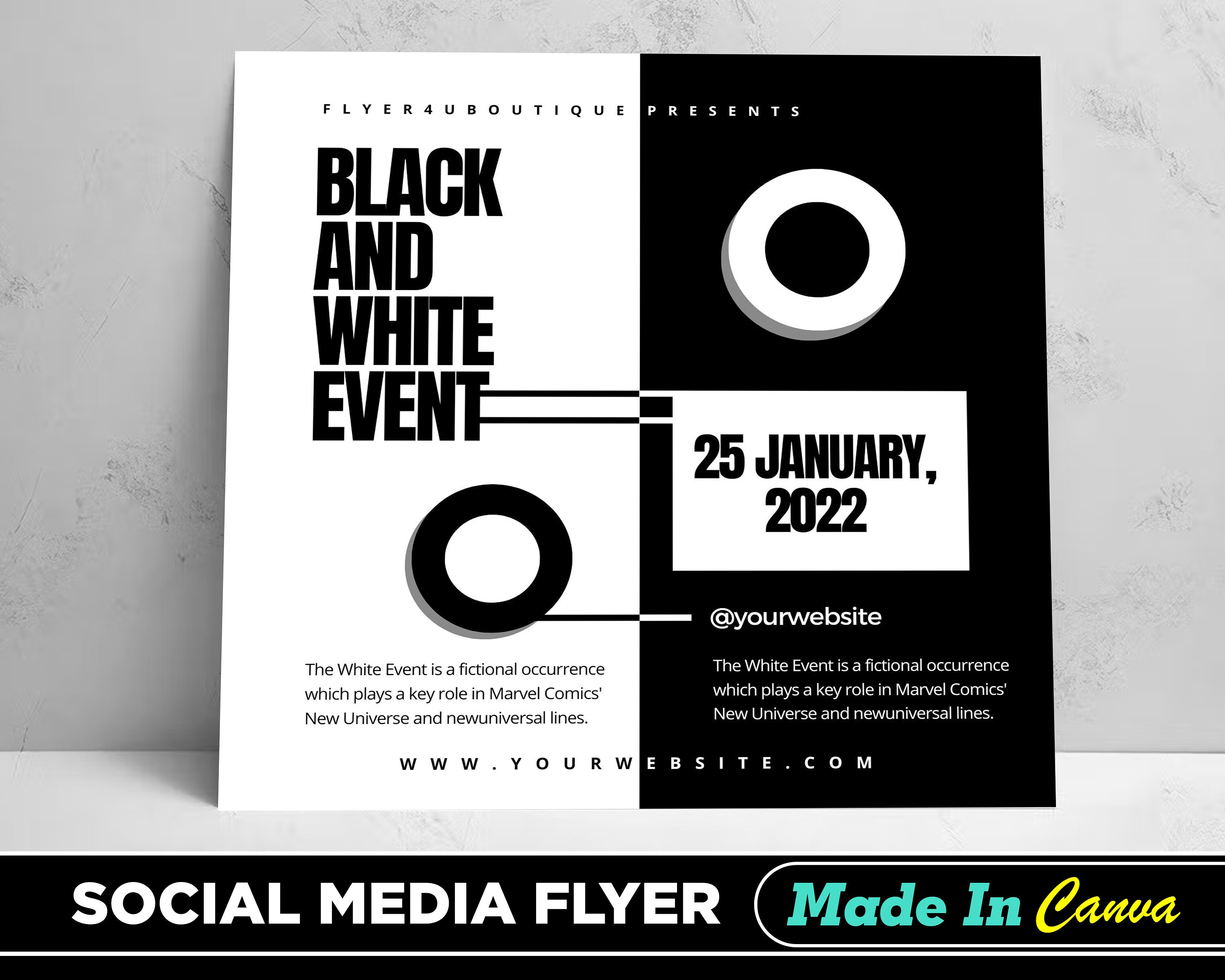 Black And White Event Poster Design