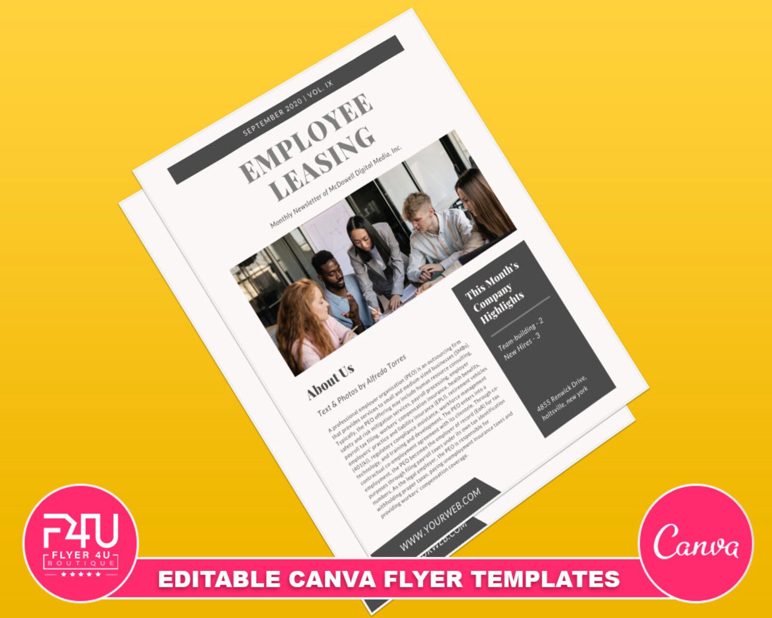 Employee Leasing Flyer DIY Canva Employee Leasing Flyer - Etsy