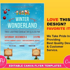 Winter Wonderland Flyer, DIY Canva Winter Wonderland Flyer 2022 ...