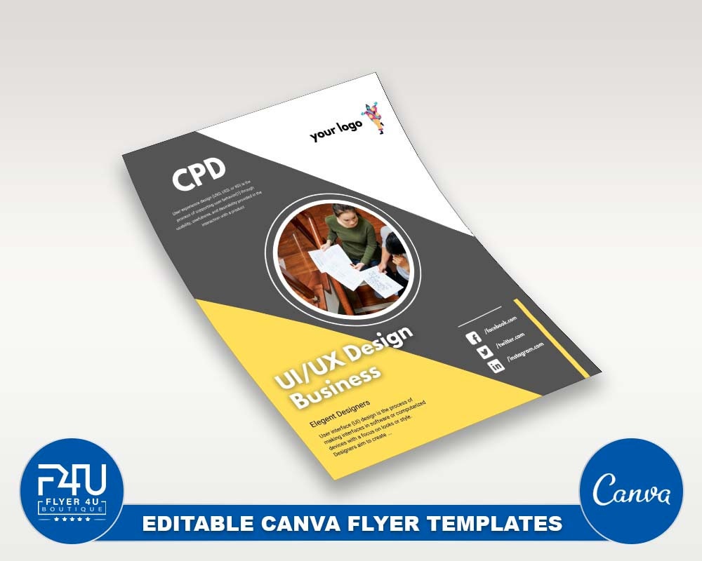 Ui Ux Design Business Flyer DIY Canva Ui Ux Design Business - Etsy