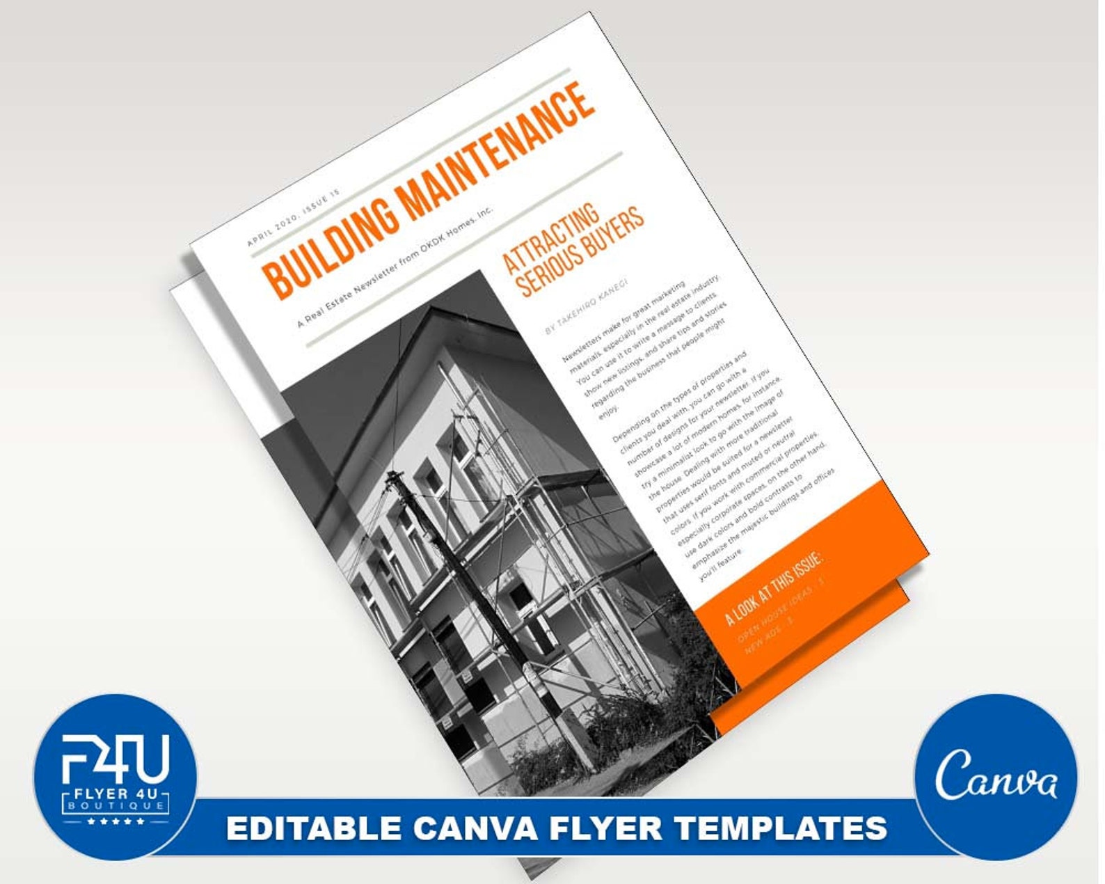 Building Maintenance Service Flyer, DIY Canva Building Maintenance ...